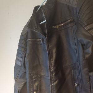 Hard Edge | Jackets & Coats | Hard Edge Faux Leather Bicycle Jacket ...
